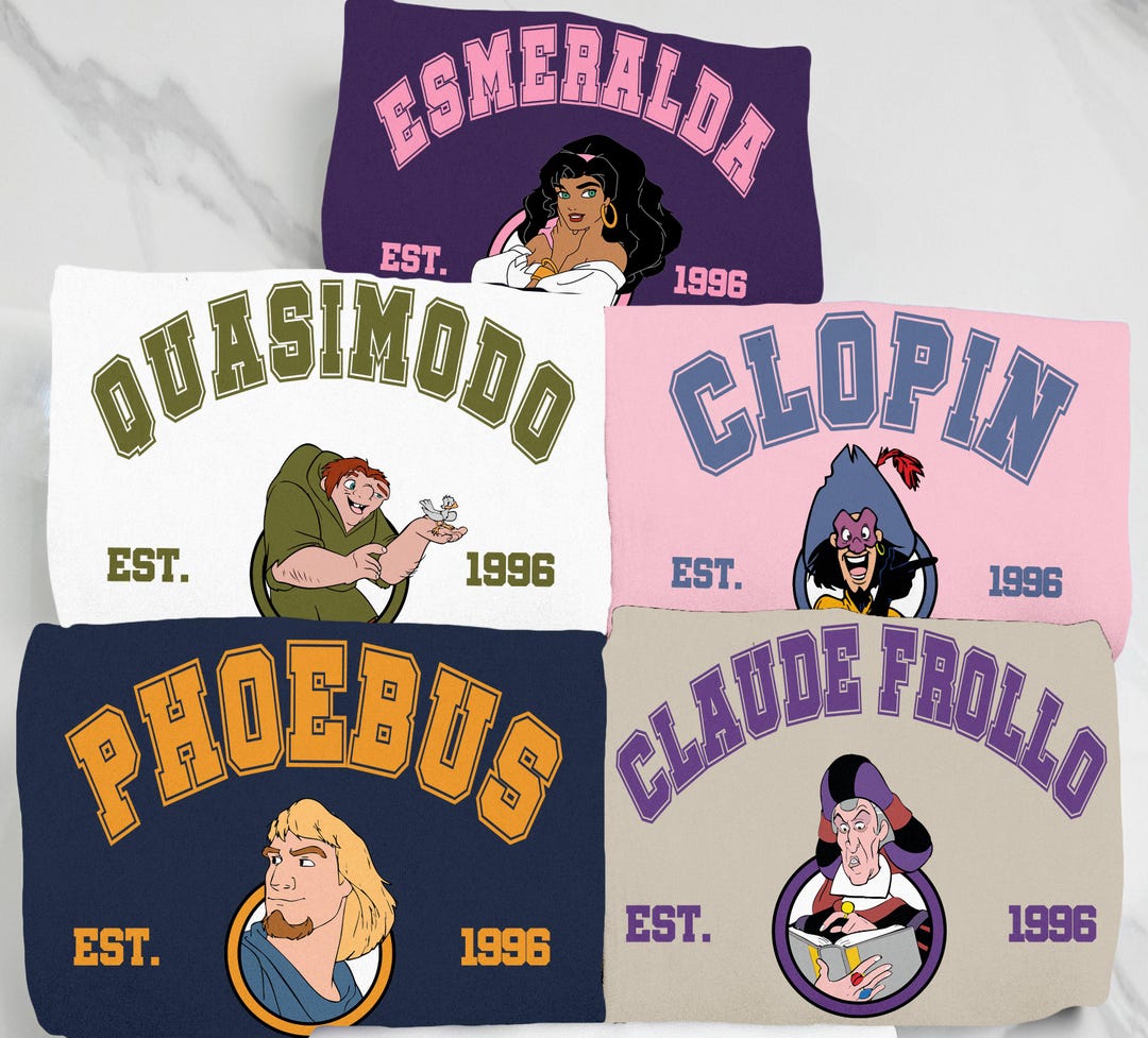 Retro Hunchback Notre Dame Group Shirt, Hunchback Notre Dame Adventure ...