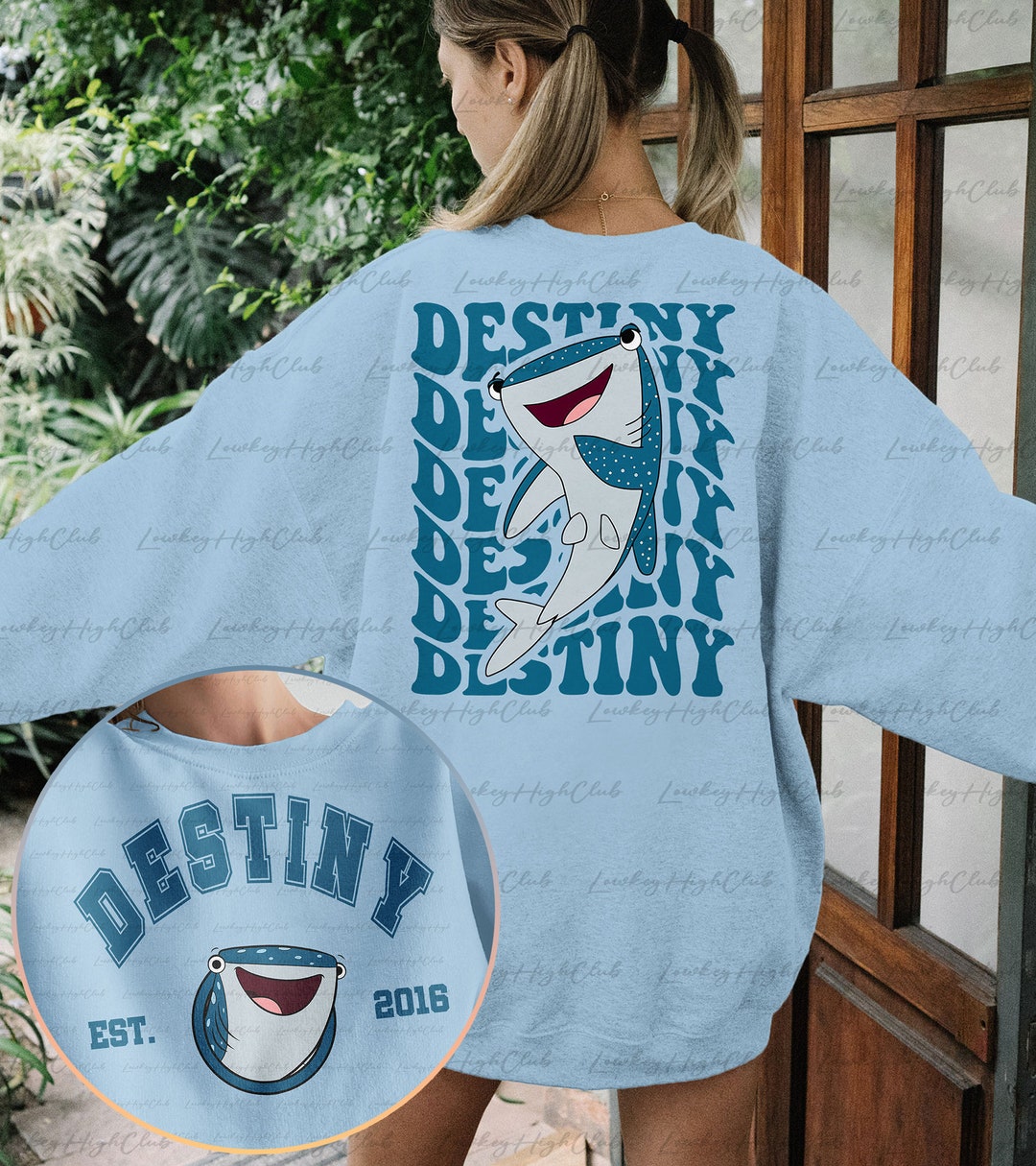 Disney Destiny Whale Dory 2 Sided Sweatshirt, Life is Wave Shirt ...