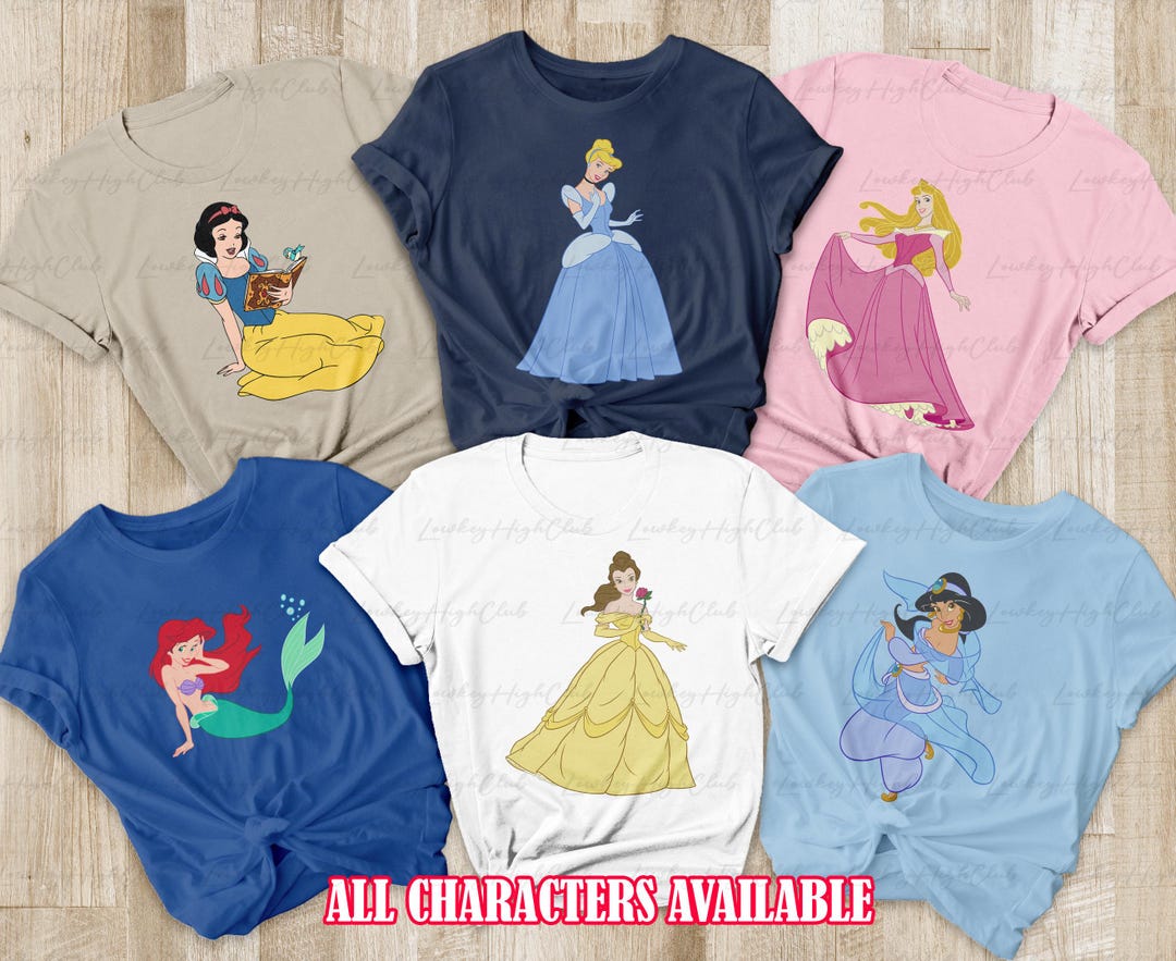 Princess Squad Disney Matching, Disney Princess Characters Shirt, Epcot ...