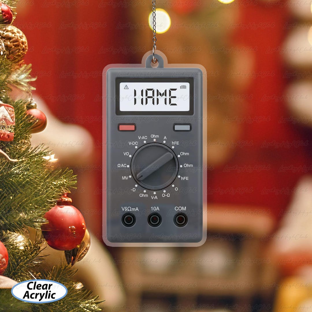 Personalized Name Digital Multimeter Ornament, Lineman Voltage Meter ...