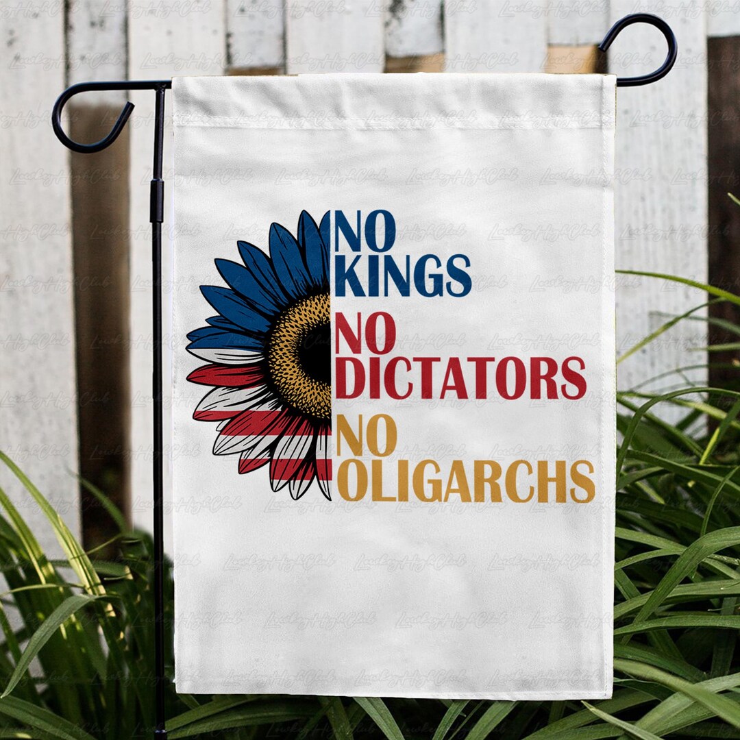 No Kings No Dictators Sunflower Flag, Hands off Flag, Nation of ...
