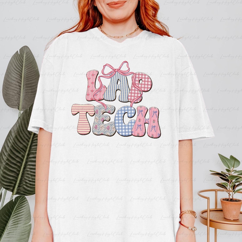 Medical Lab Tech Valentine Shirt, Coquette Pink Bow Lab Week Shirt ...