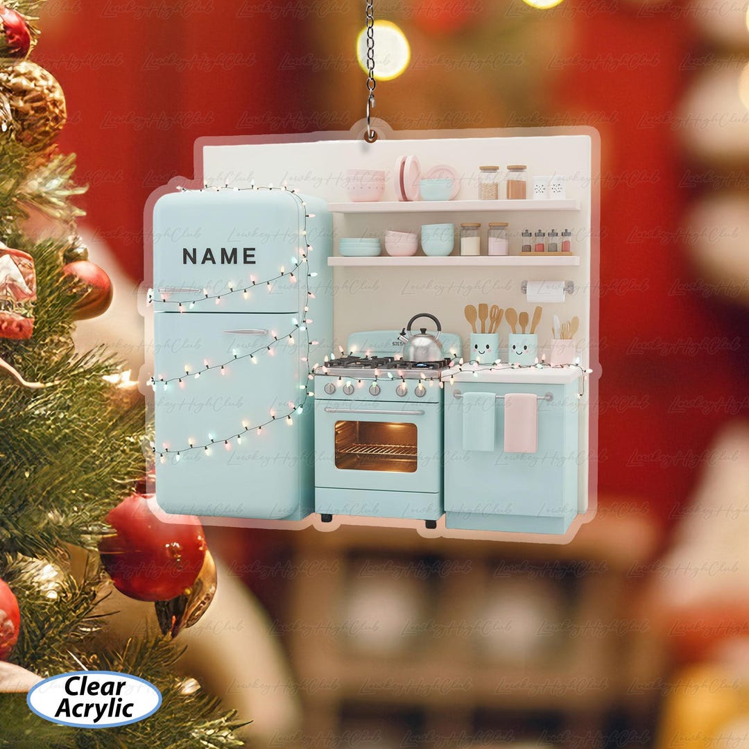 Personalized Kitchen Ornament With Name, Kitchen Christmas Tree ...