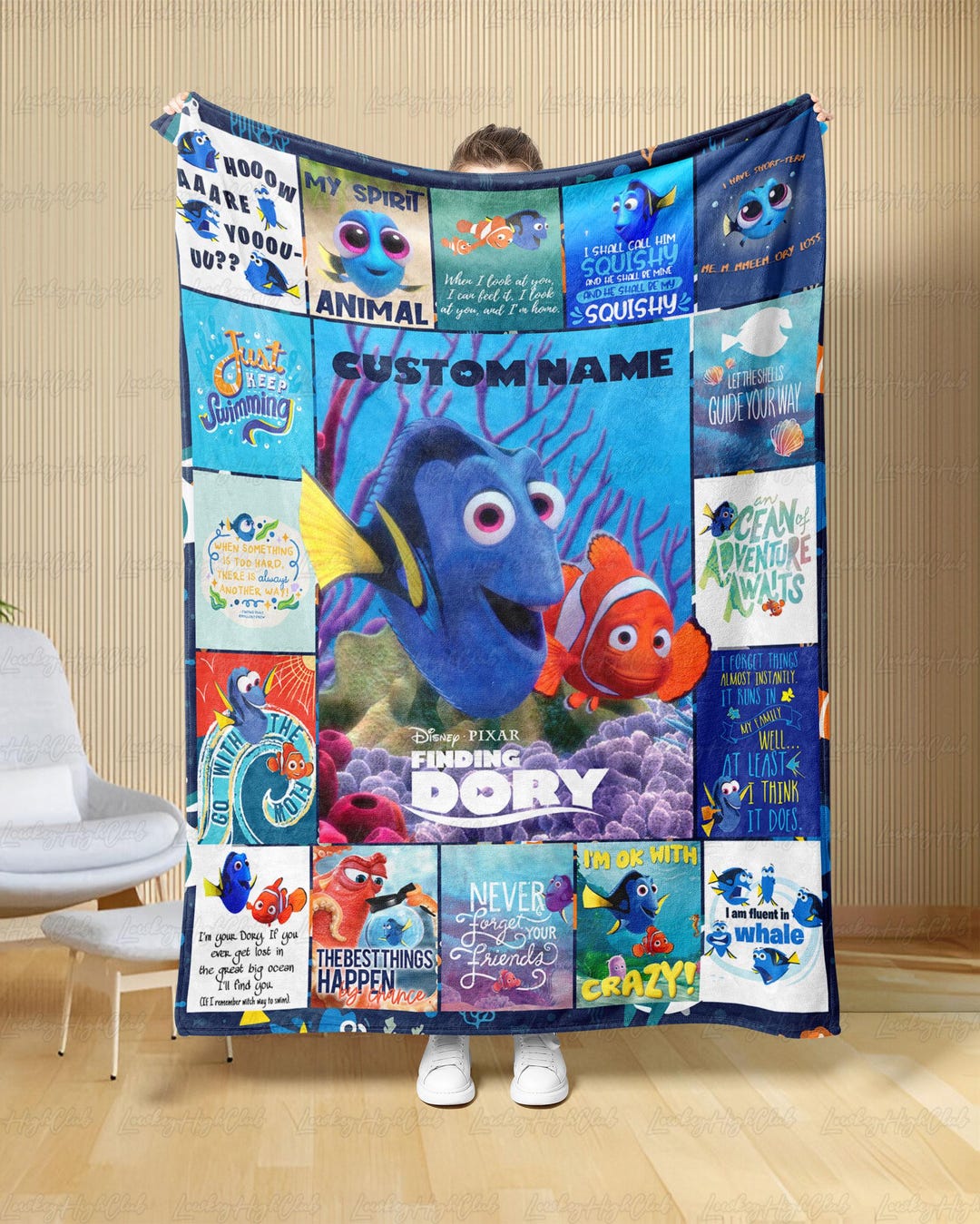 Personalized Finding Dory Blanket, Disney Pixar Finding Dory Nemo ...