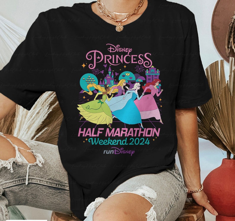 Disney Princess Rundisney Shirt, Disneyland Half-Marathon Weekend 2024 ...