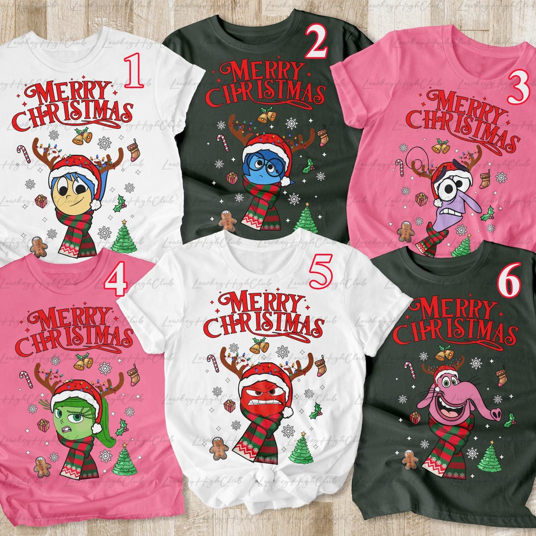 Christmas Inside Out Shirt, Emotions Family Christmas Shirt, Merry ...