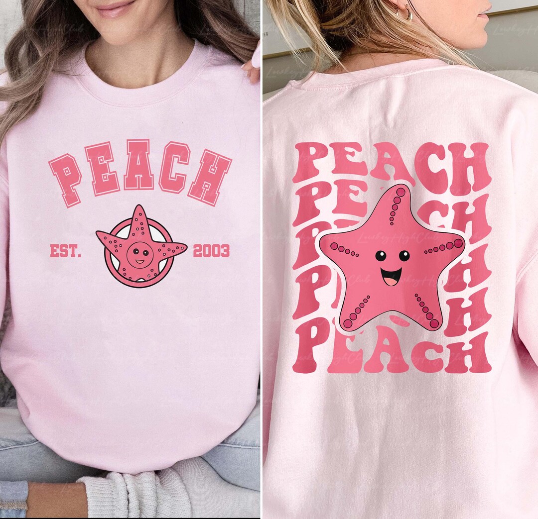 Finding Nemo Peach 2 Sided Sweatshirt, Starfish Peach Finding Nemo ...