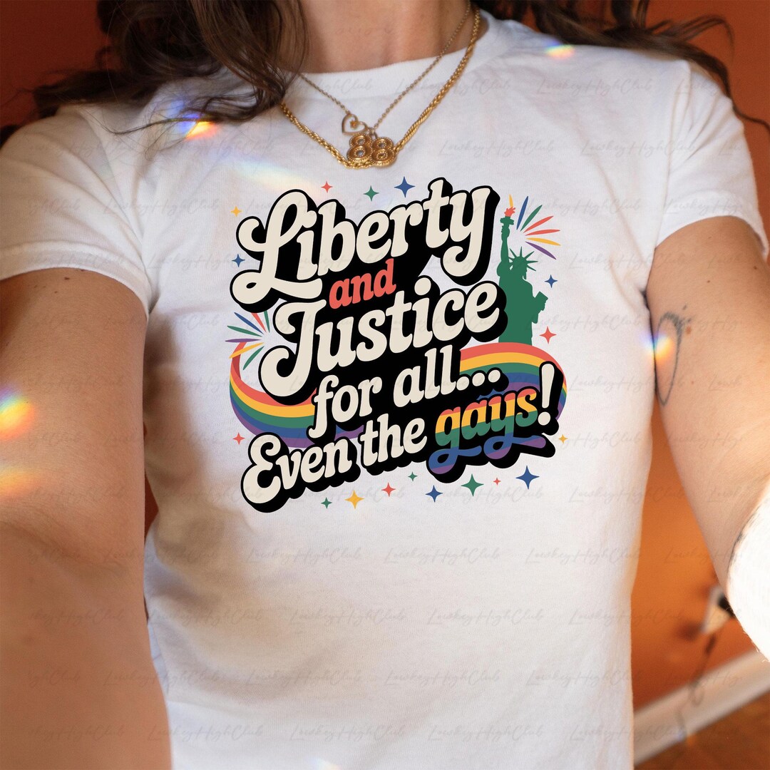 Justice for All Even Gays Y2K Baby Tee, Protect LGBTQ Community Pride ...