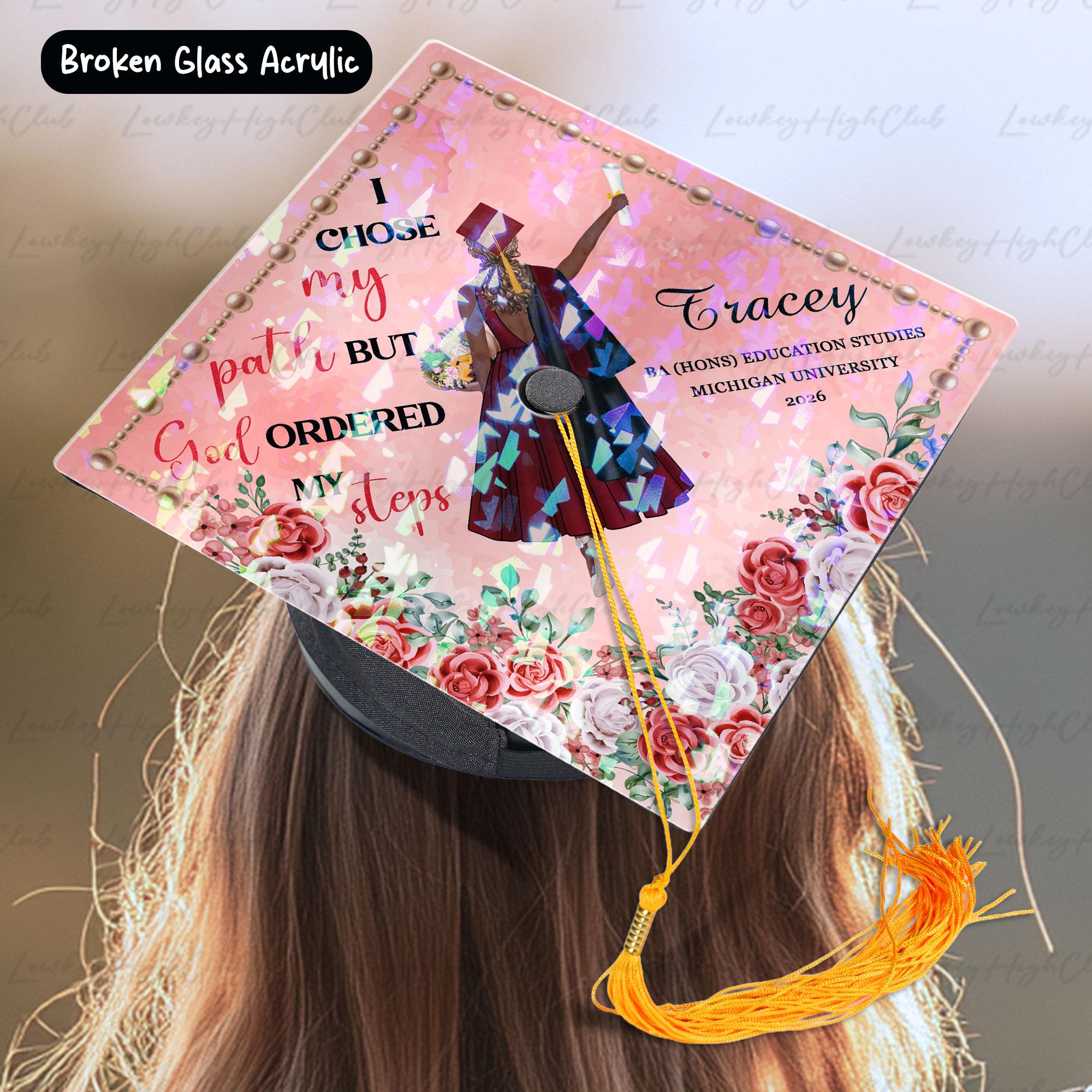 Religious Custom Graduation Cap Topper, Class of 2026, God Ordered My ...