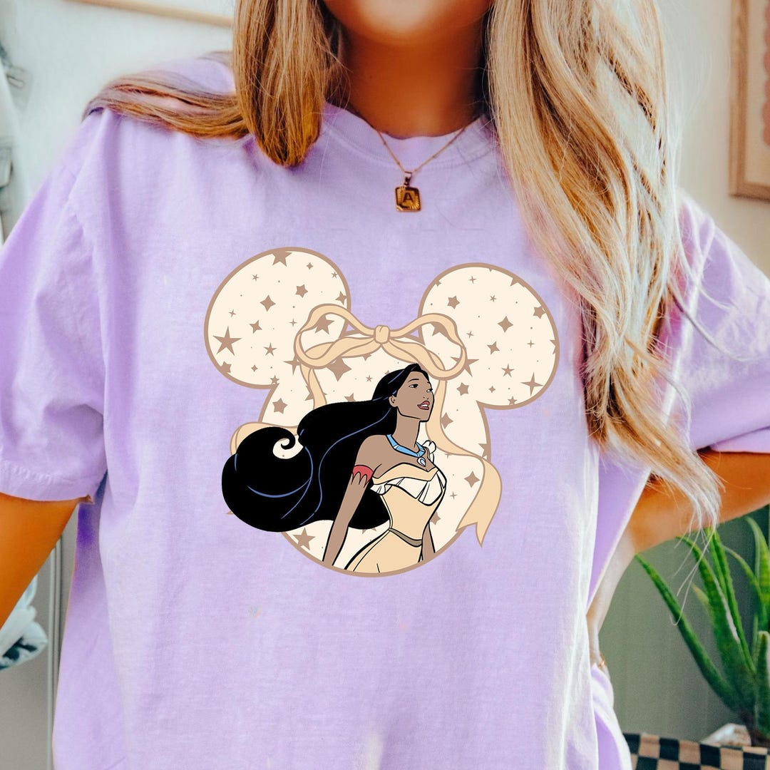 Coquette Pocahontas Disney Shirt, Princess Pocahontas Bows Shirt ...