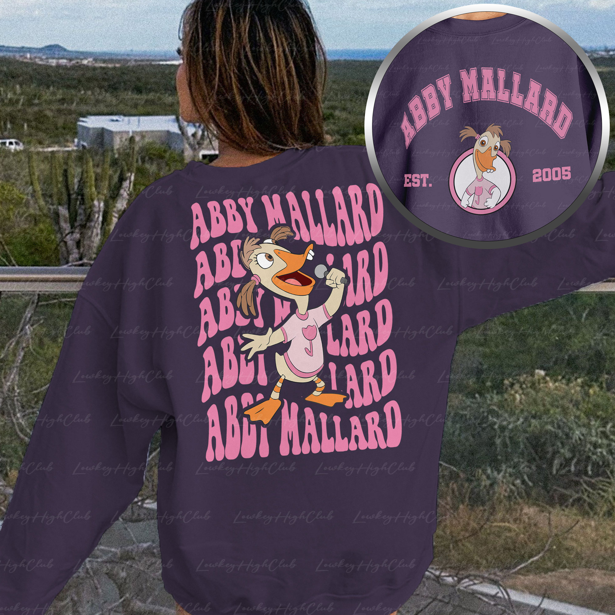 Abby Mallard Chicken Little 2 Sided Sweatshirt, Chicken Little ...