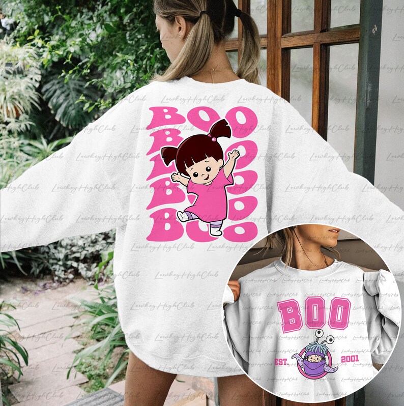 Disney Boo Monster Inc 2 Sided Sweatshirt, Monster University Disney ...