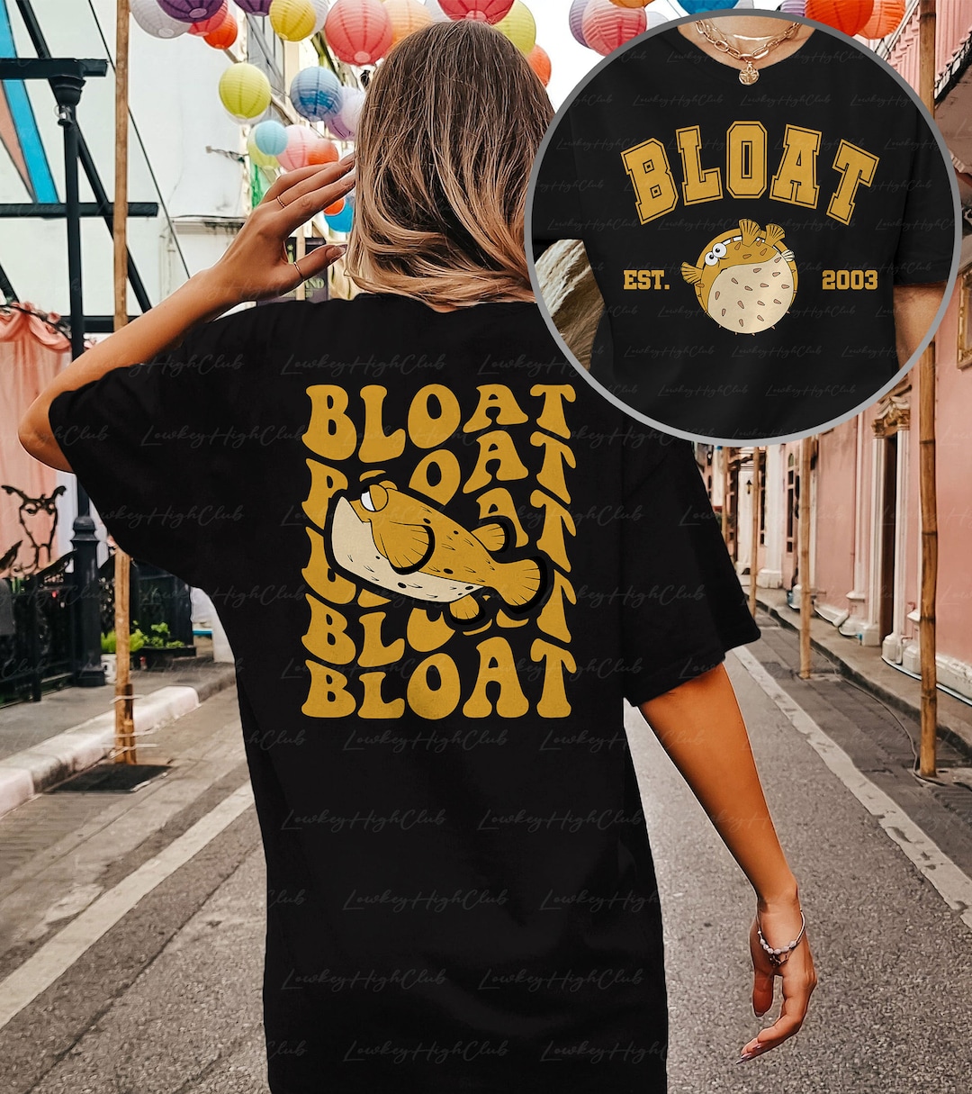 Disney Bloat Finding Nemo 2 Sided Shirt, Finding Nemo Bloat Shirt ...