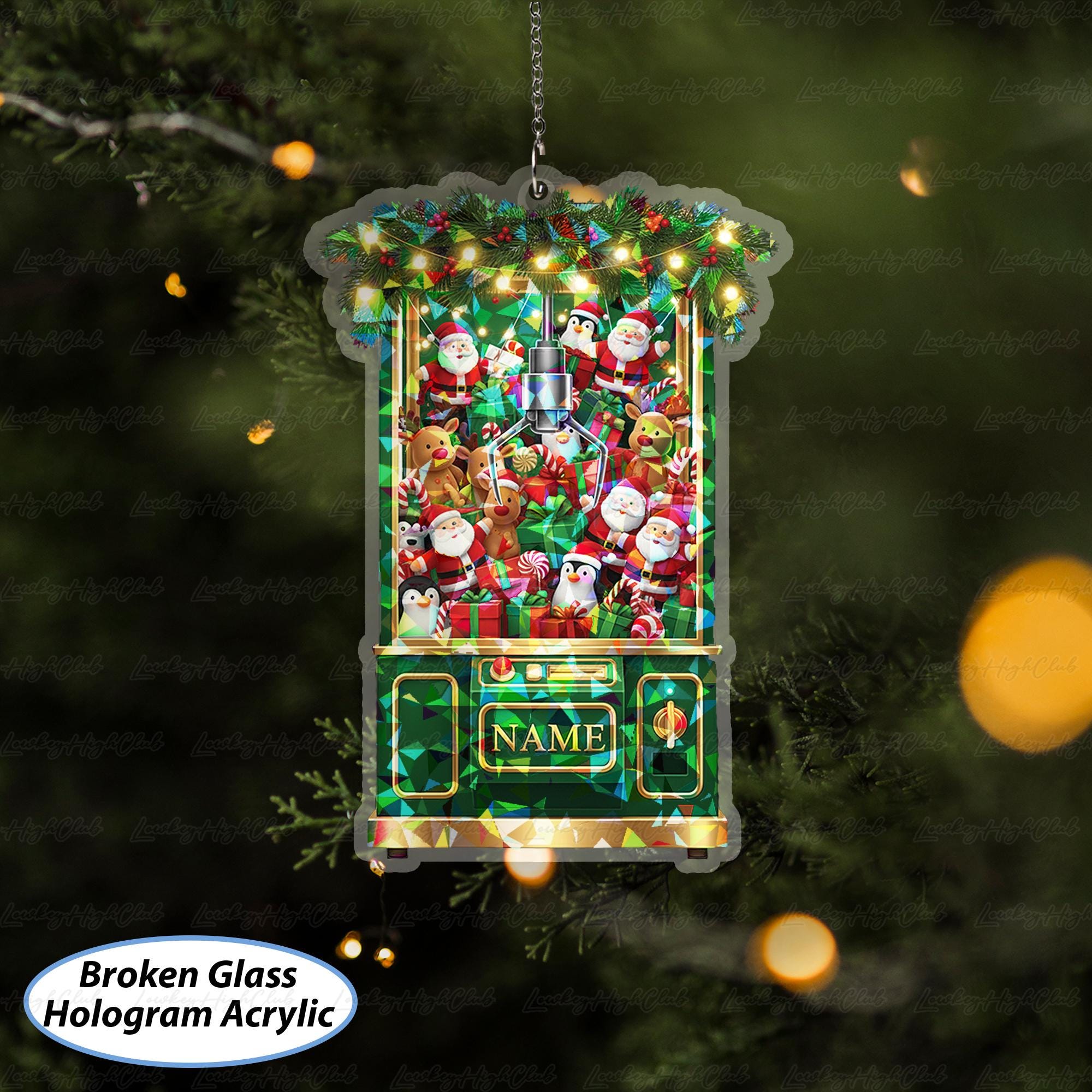 Personalized Claw Machine Christmas Ornament, Cute Toy Grabber Ornament ...