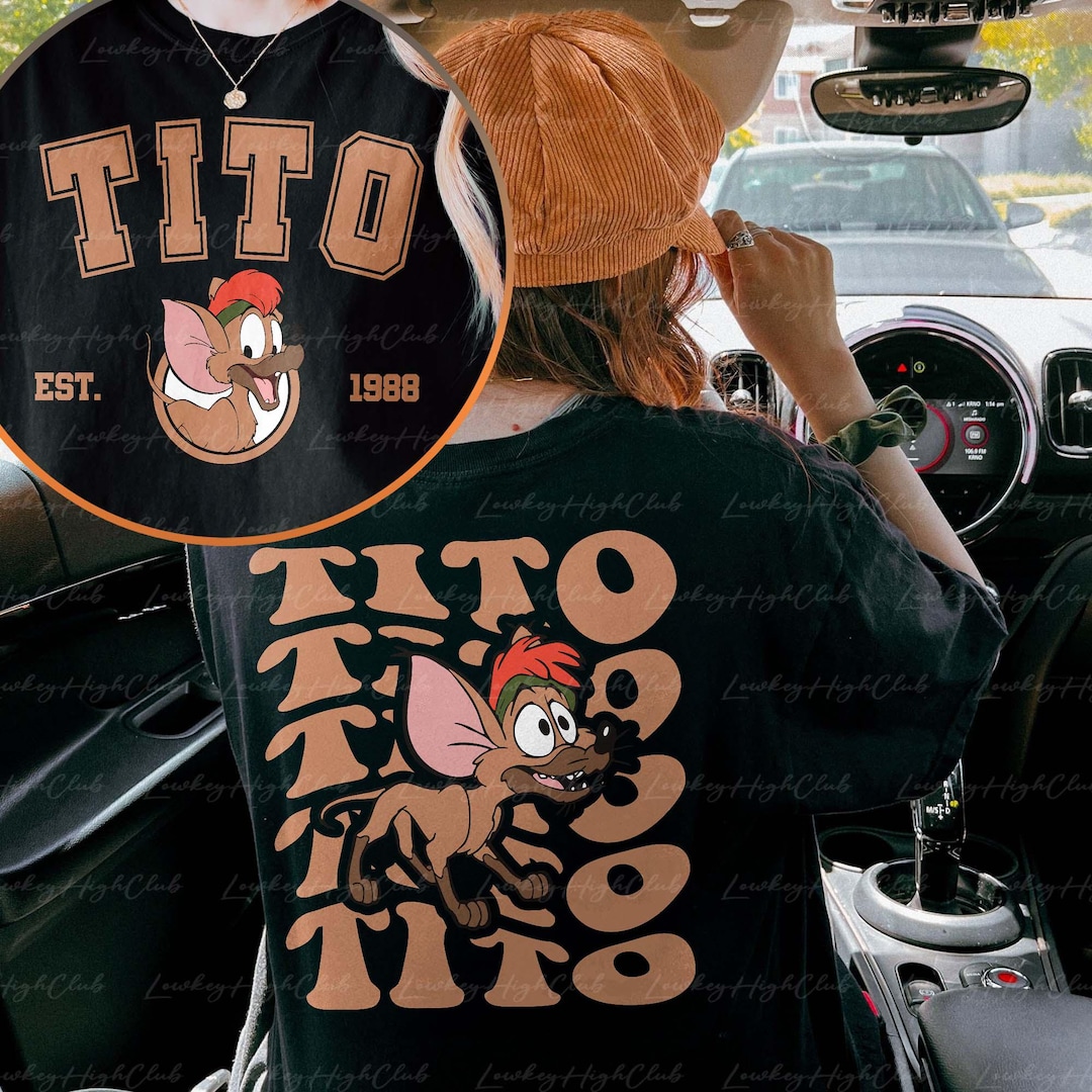 Retro Tito Disney 2 Sided Shirt, Oliver & Company Tito Shirt, Disney ...