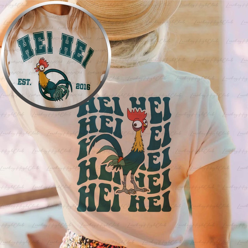 Disney Hei Hei Moana 2 Sided Shirt, Disney Hei Hei Shirt, Disney Moana ...