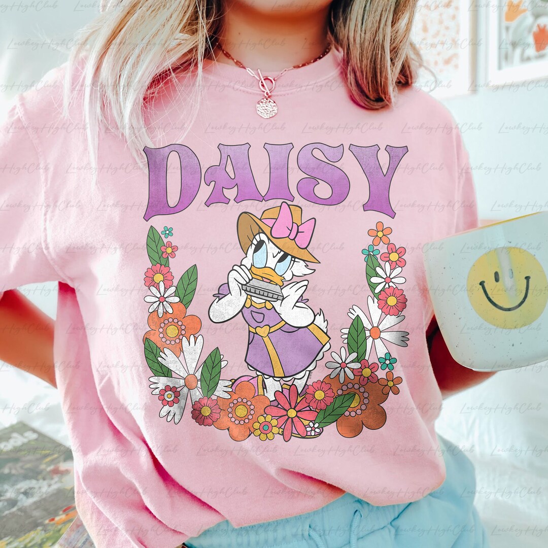 Retro 90s Daisy Duck Floral 90s Shirt, Vintage Daisy Shirt, Oversized ...