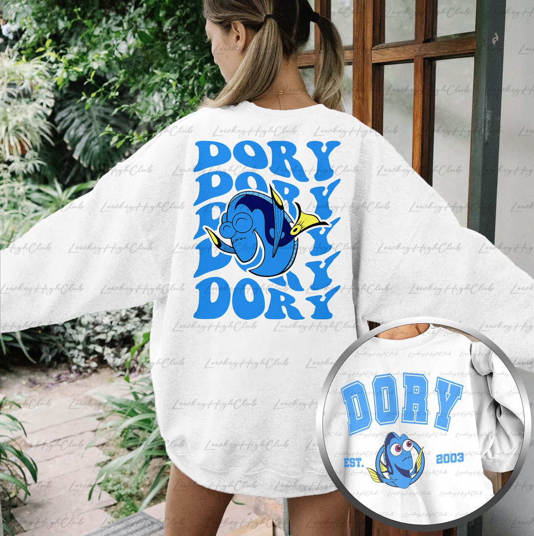 Disney Dory Finding Nemo 2 Sided Sweatshirt, Just Keep Swimming Shirt ...