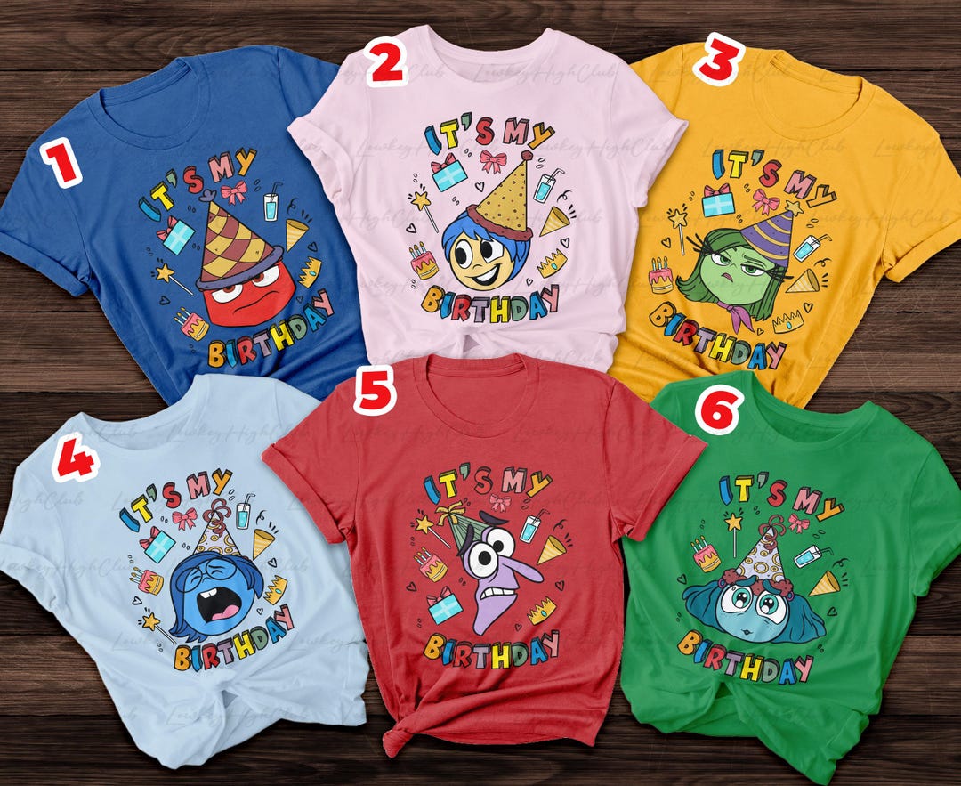 Inside Out Birthday Party Matching, Emoji Disney Birthday Shirt, Epcot ...