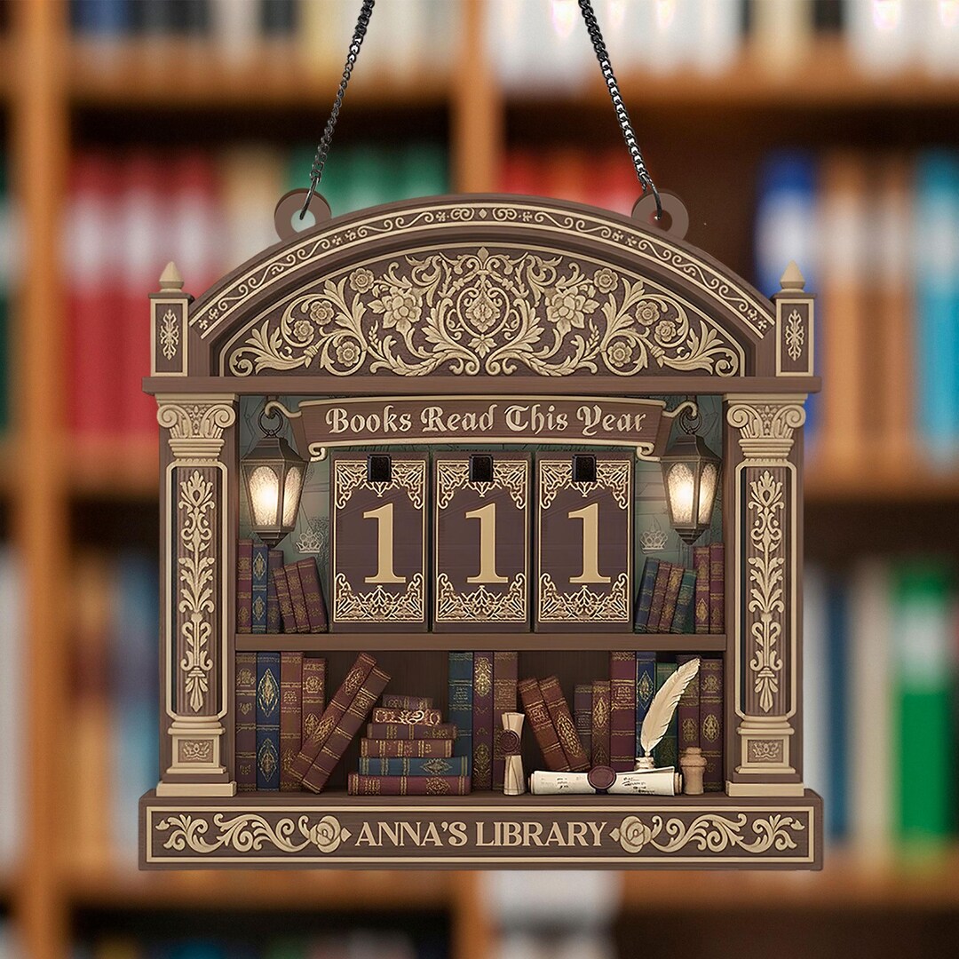 Custom Royal Victorian Book Tracker, Dark Academia Book Counter Sign ...