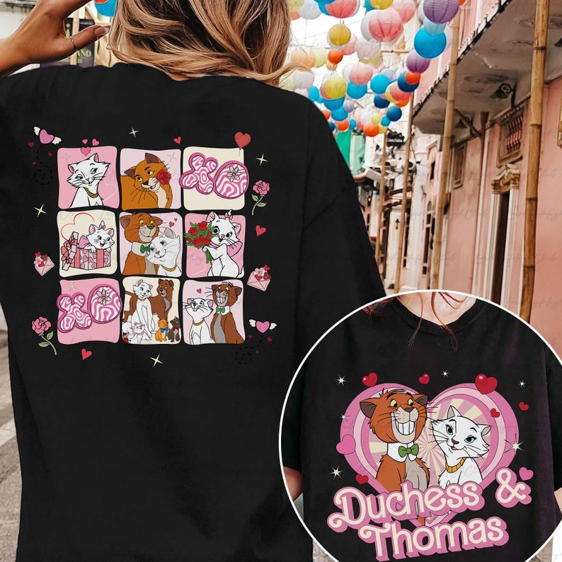 Thomas Duchess Valentine 2 Sided Shirt, Aristocats O'malley Cat Couple ...