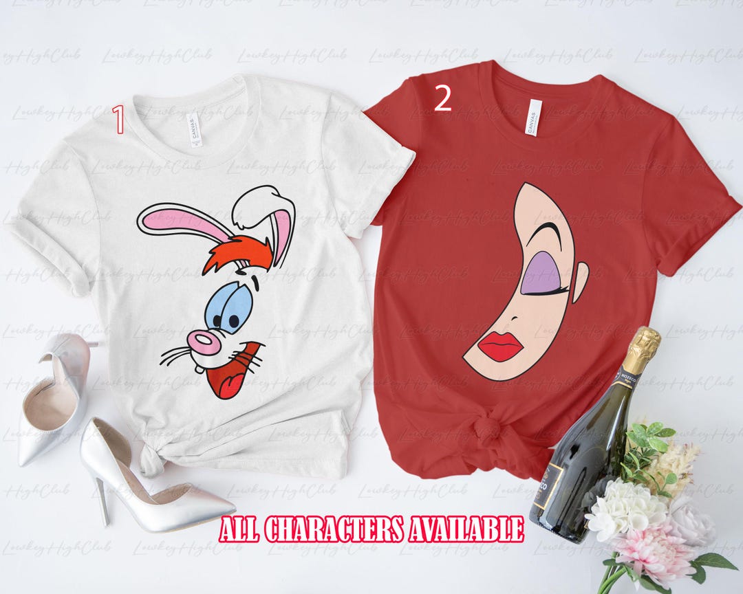 Roger Rabbit Characters Big Face Shirt, Who Framed Roger Rabbit Shirt ...