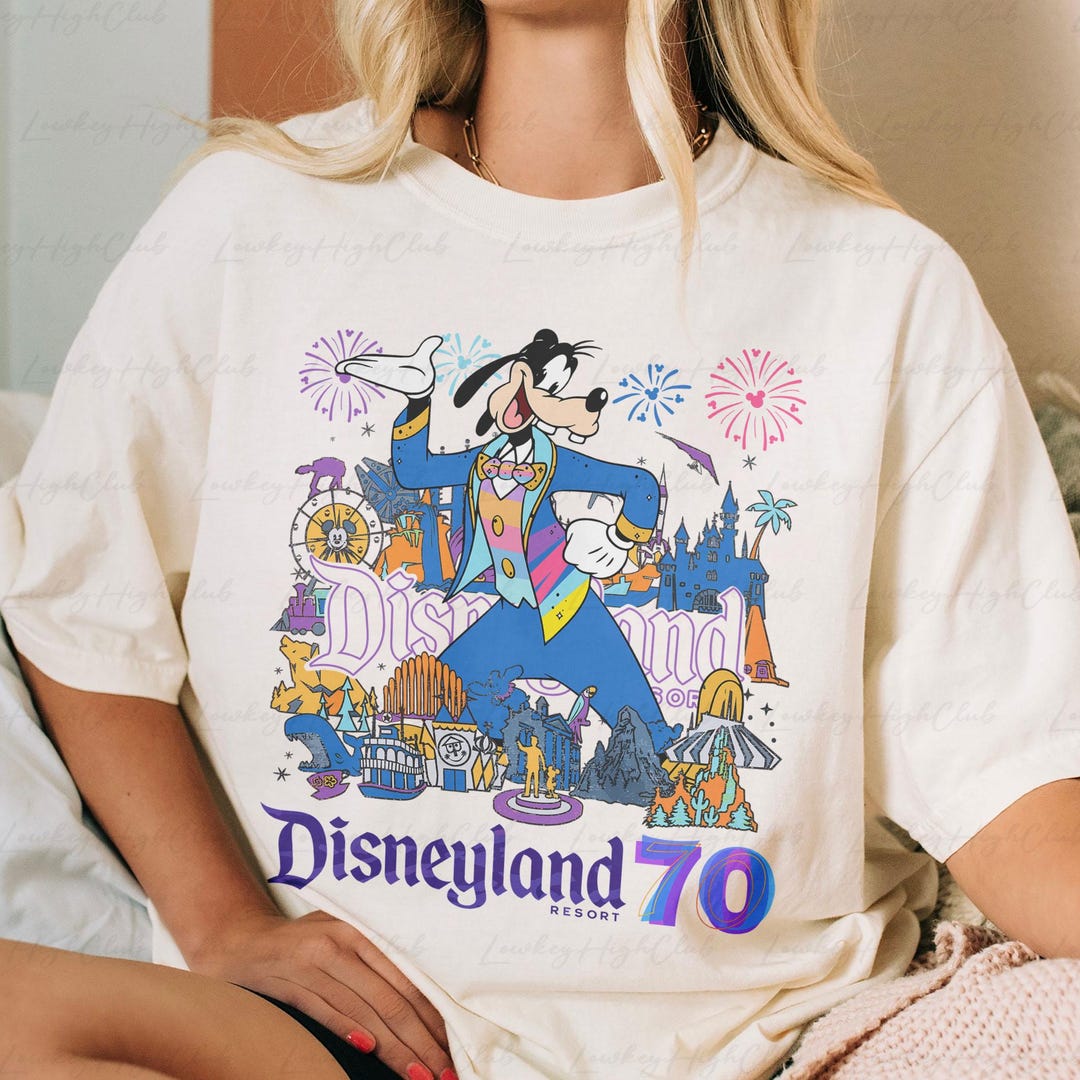 Goofy Disneyland Resort 70th Anniversary Shirt, 1955-2025 Celebration ...