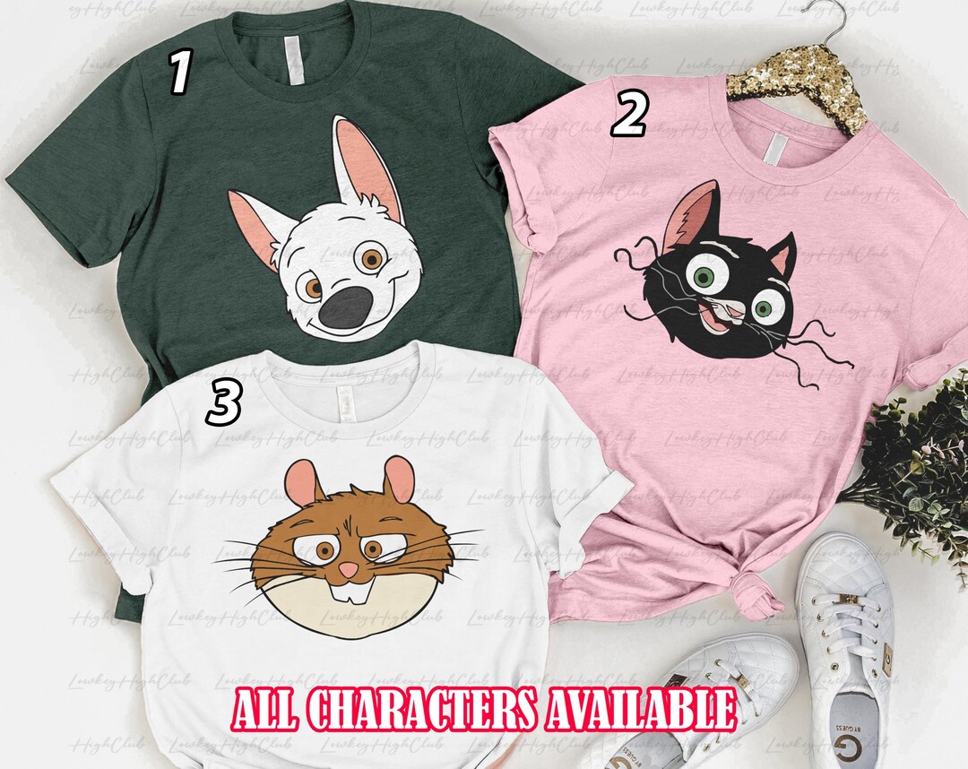 Bolt Big Head Super Dog Shirt, Epcot Bolt Characters Shirt, Mitten Bolt ...