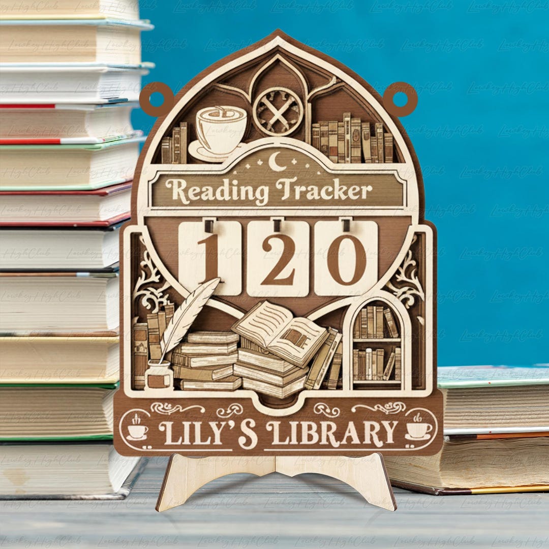 Personalized Vintage Book Read Tracker, Custom Name Library Decor ...