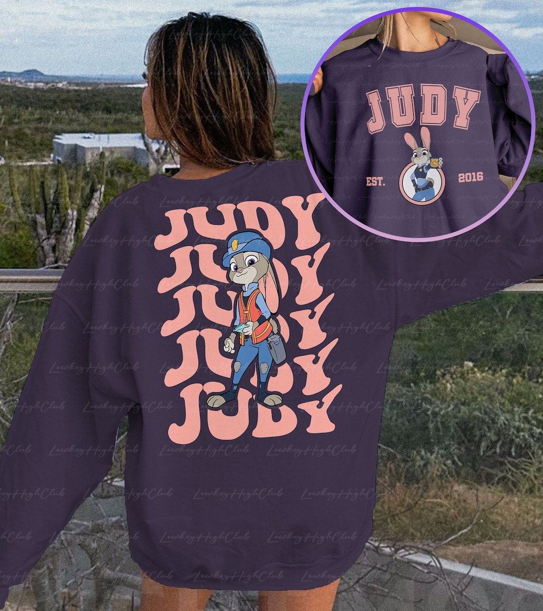 Judy Hopps Zootopia Disney 2 Sided Sweatshirt, Zootopia Judy Shirt ...