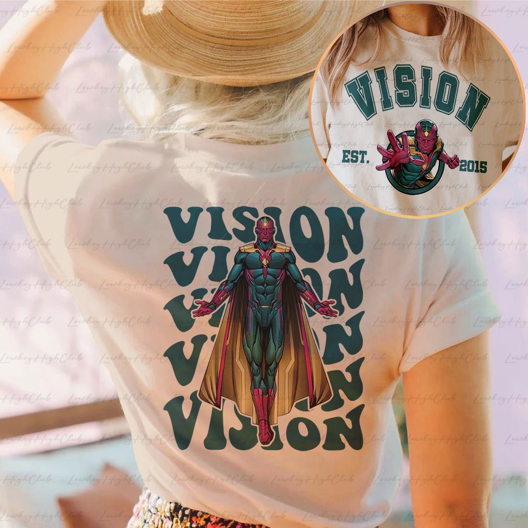Marvel Vision Retro 2 Sided Shirt, Wandavision Couple Shirt, Wanda ...