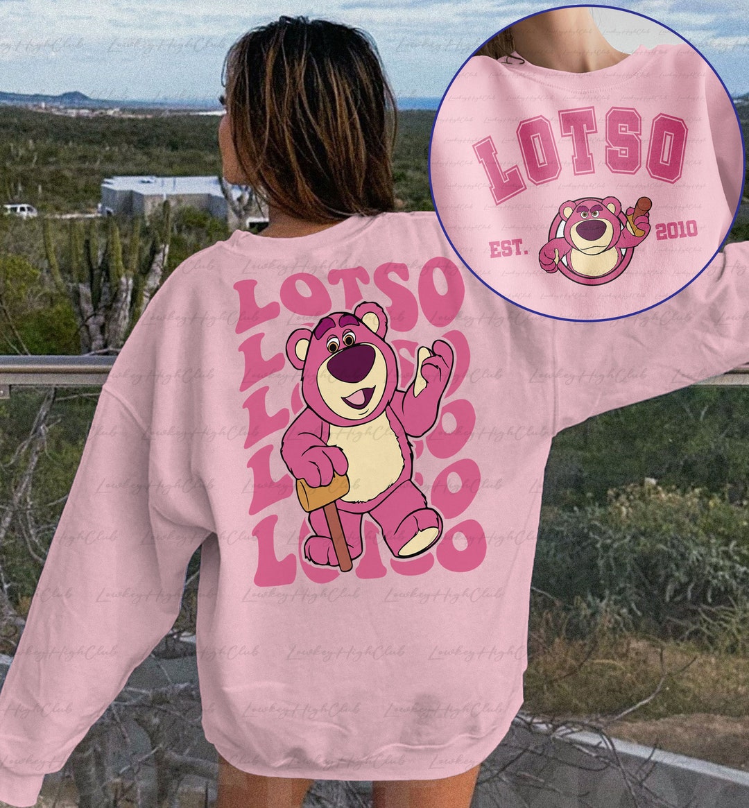 Cute Lotso Bear Disney 2 Sided Sweatshirt, Toy Story Lotso Shirt, Toy ...