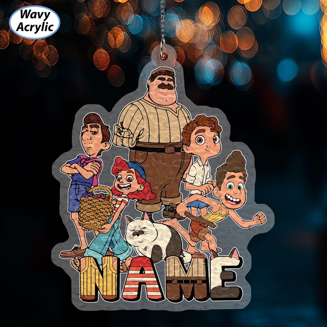 Pixar Luca Characters Custom Ornament, Disney Luca Xmas Tree Hanging ...