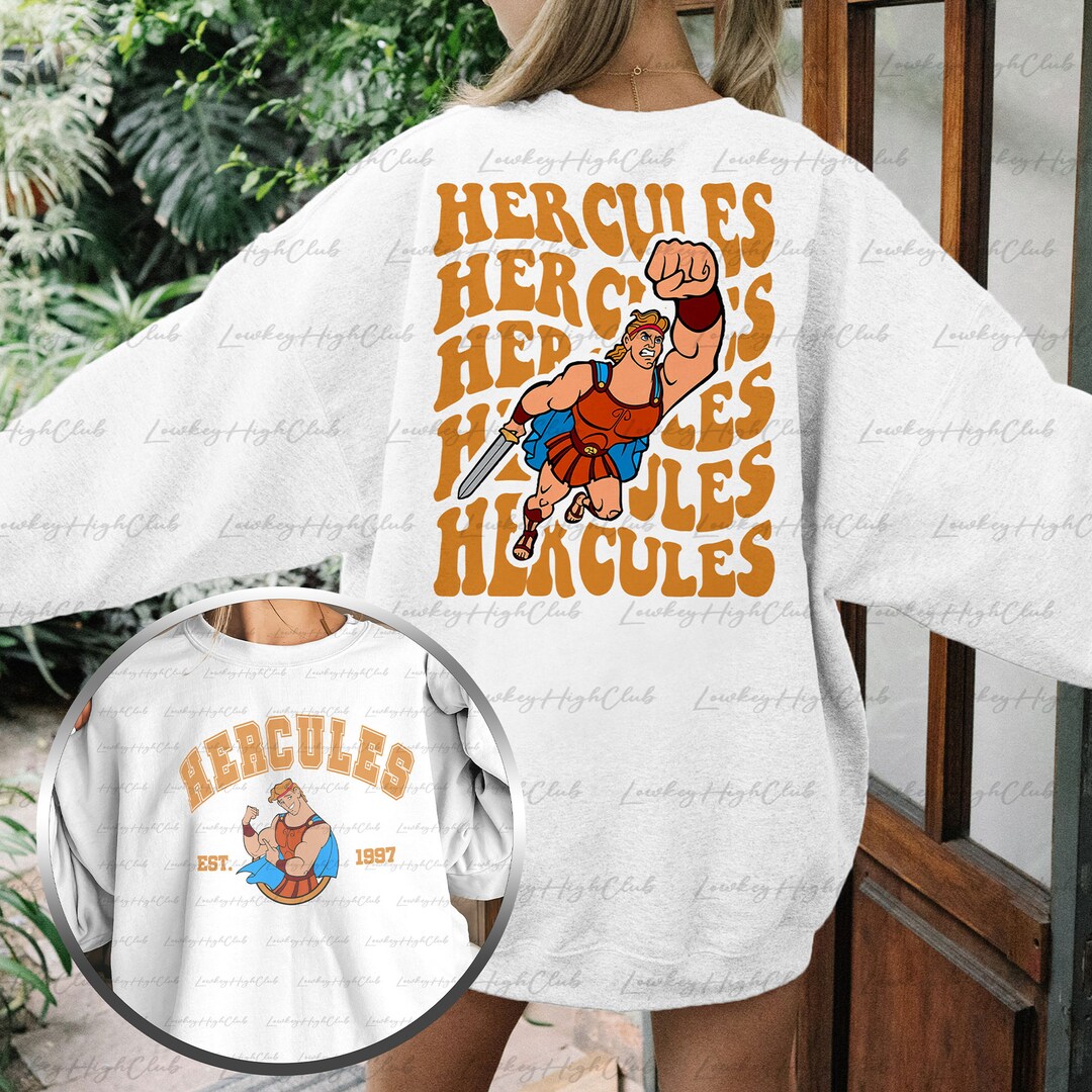 Disney Hercules 2 Sided Sweatshirt, Hercules Disney Characters Shirt ...