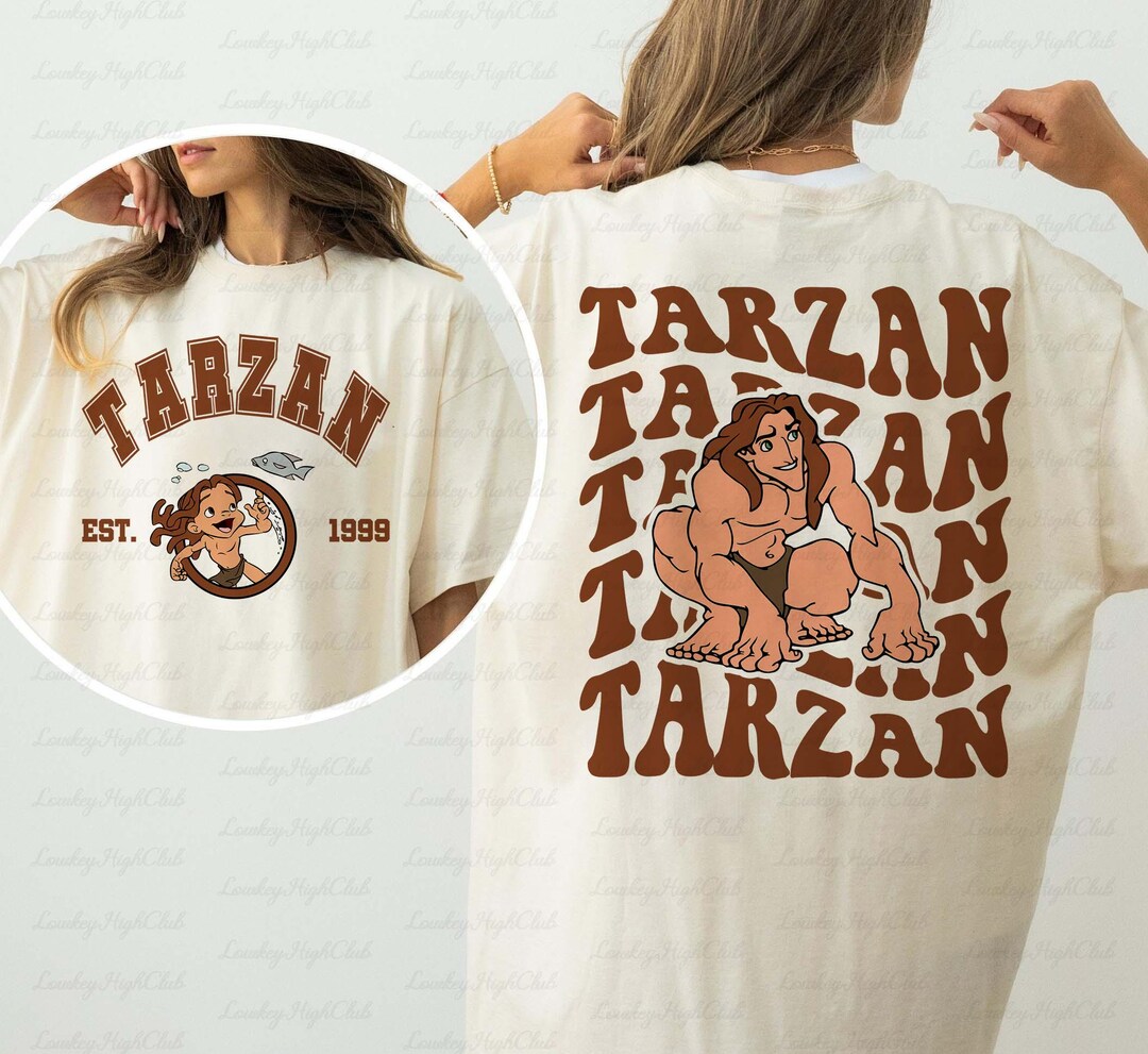 Tarzan Jungle Legend 2 Sided Shirt, Retro Disney Tarzan Shirt, Tarzan ...