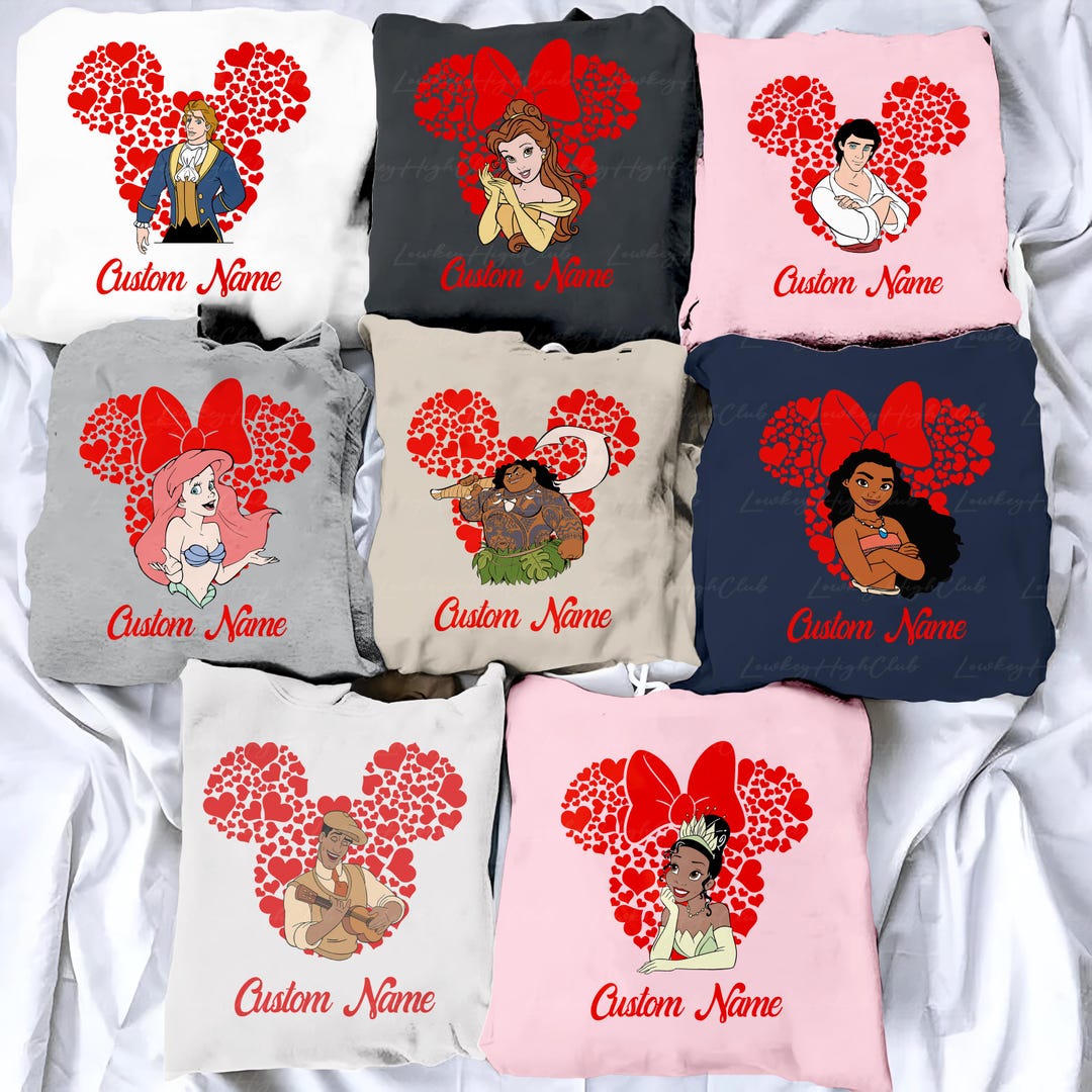 Disney Princess Team Custom Matching Shirt, Walt Disney Prince Group ...