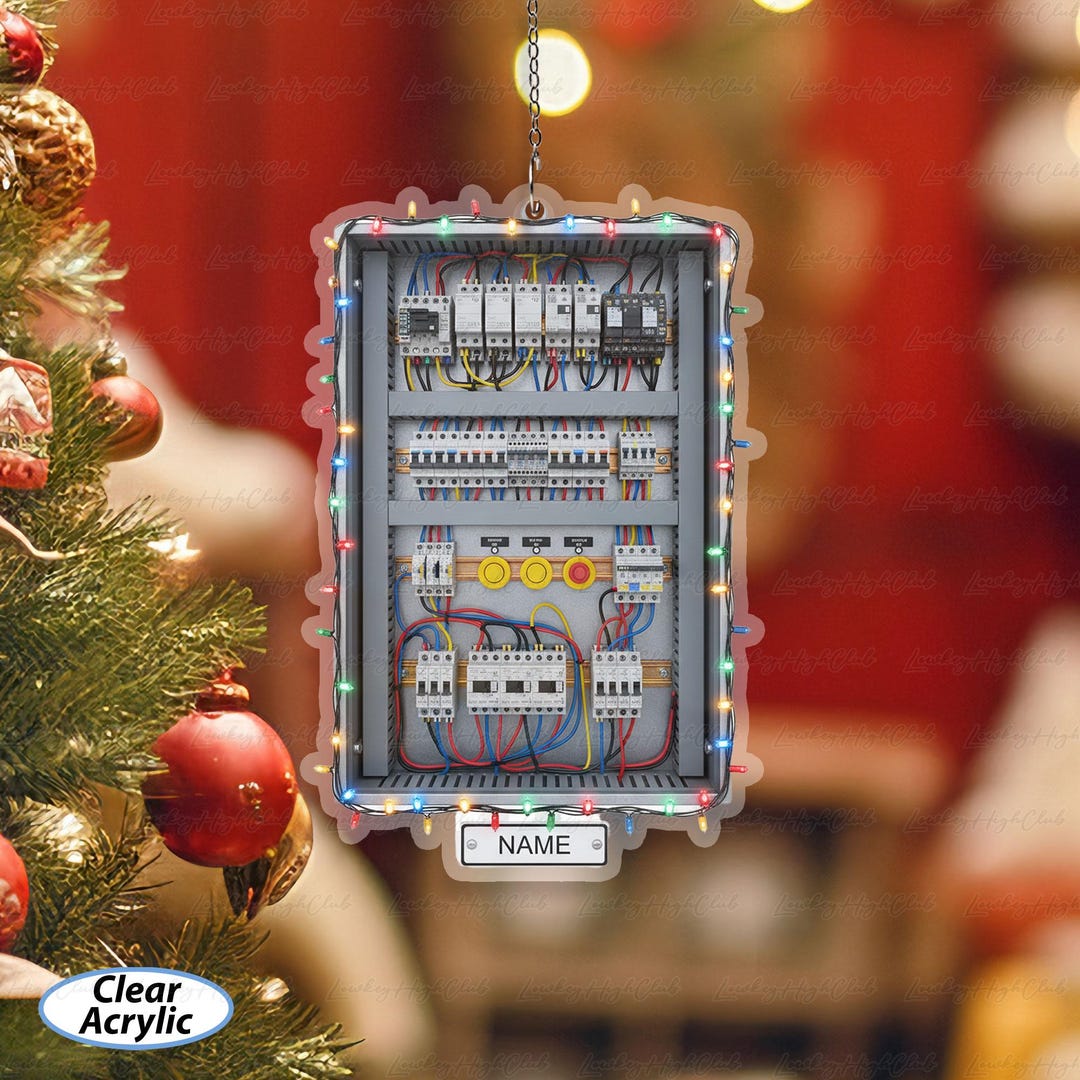 Electrical Panel Christmas Ornament With Light, Customized Name ...