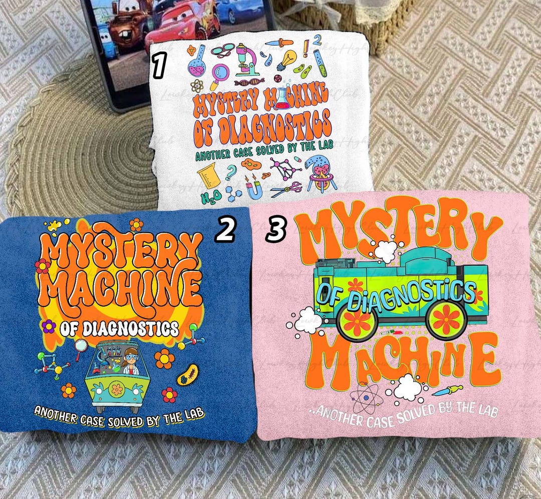 Colorful Mystery Machine Squad Shirt, Mystery Machine of Diagnostics ...