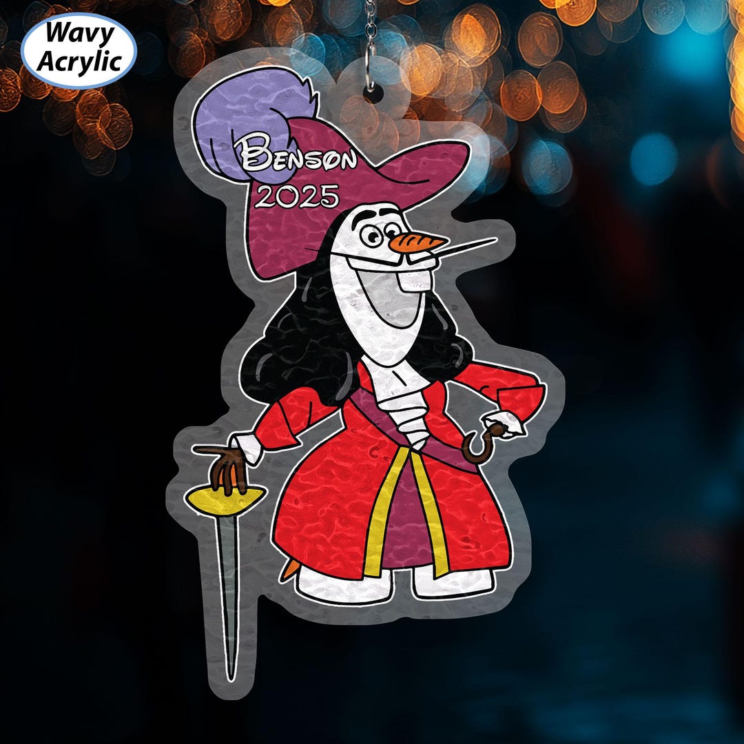 Custom Captain Hook Olaf Disney Ornament, Disney Olaf Christmas ...