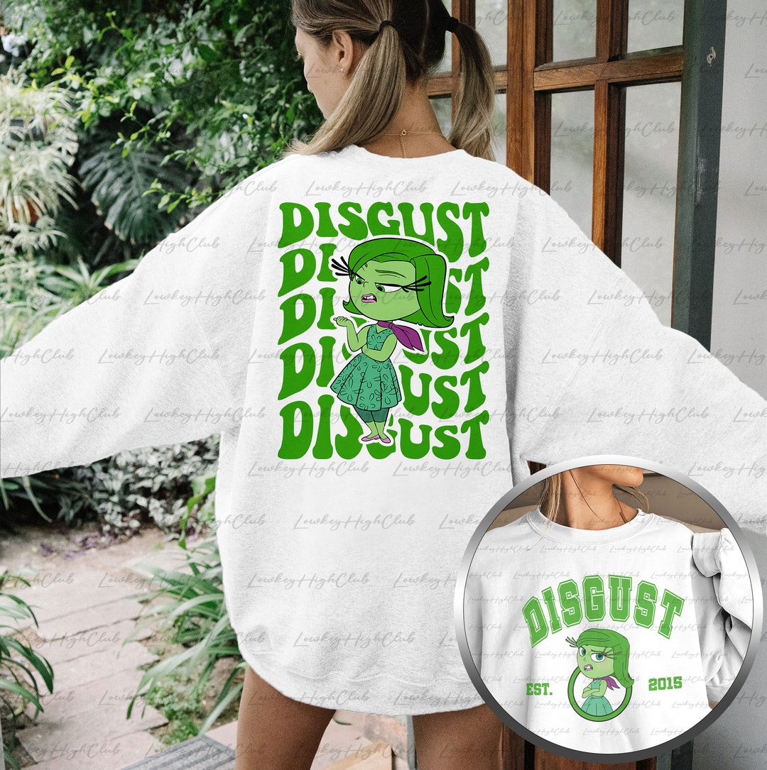 Disgust Inside Out 2 Sided Sweatshirt, Disney Disgust Shirt, Inside Out ...