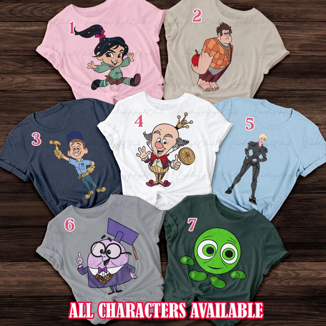Wreck-it Ralph Characters Shirt, Wreck-it Ralph Family Cosplay Shirt ...