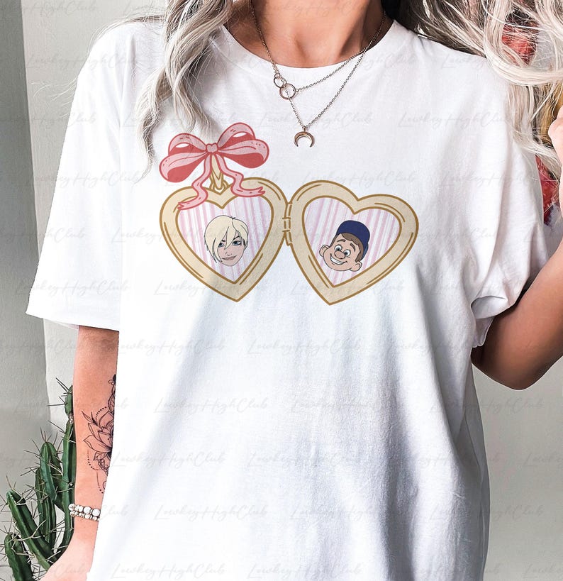 Pixars Fix-it Felix Jr and Calhoun Valentines Shirt, Disney Wreck It ...