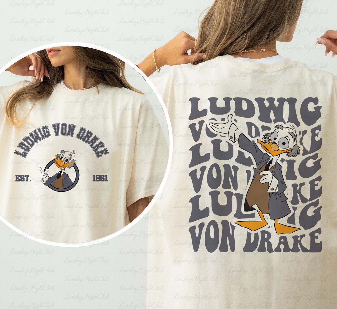 Retro Ducktales Ludwig 2 Sided Shirt, Donald Duck Uncle Ludwig Shirt ...