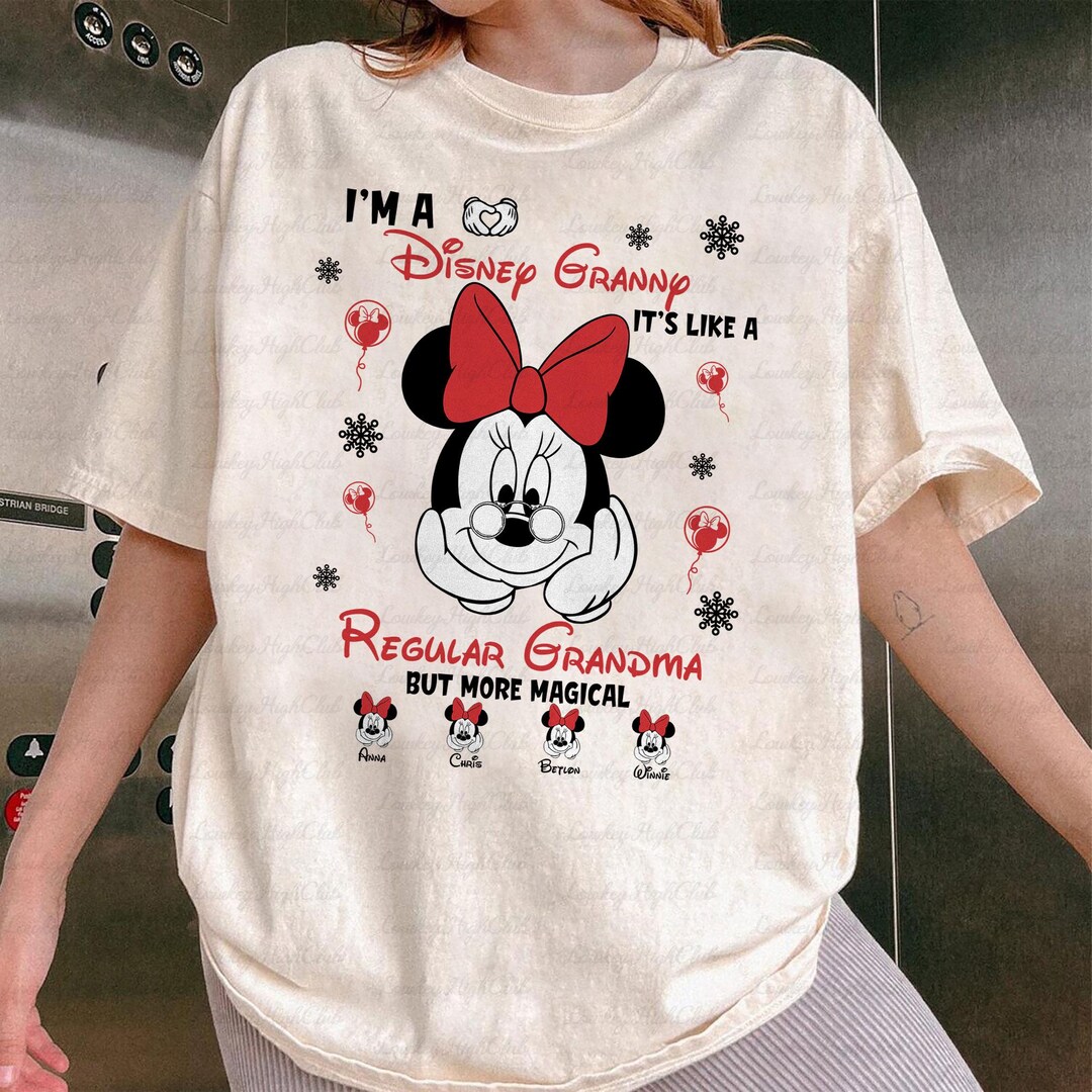 Custom Disney Grandma Shirt With Grandkids Name, I'm A Disney Grandma ...