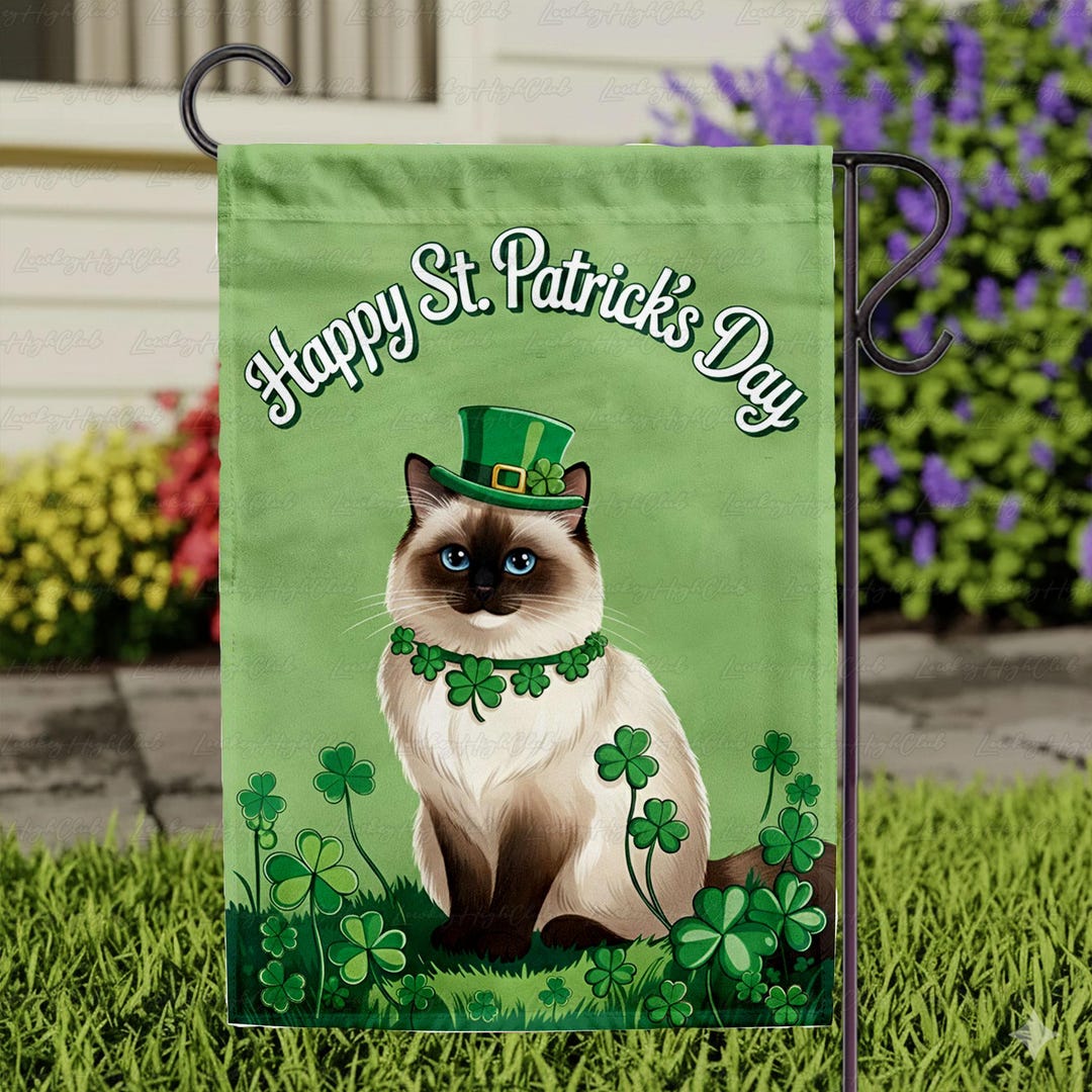 Drapeau du jardin de la Saint-Patrick Birman, drapeau du jardin de ...