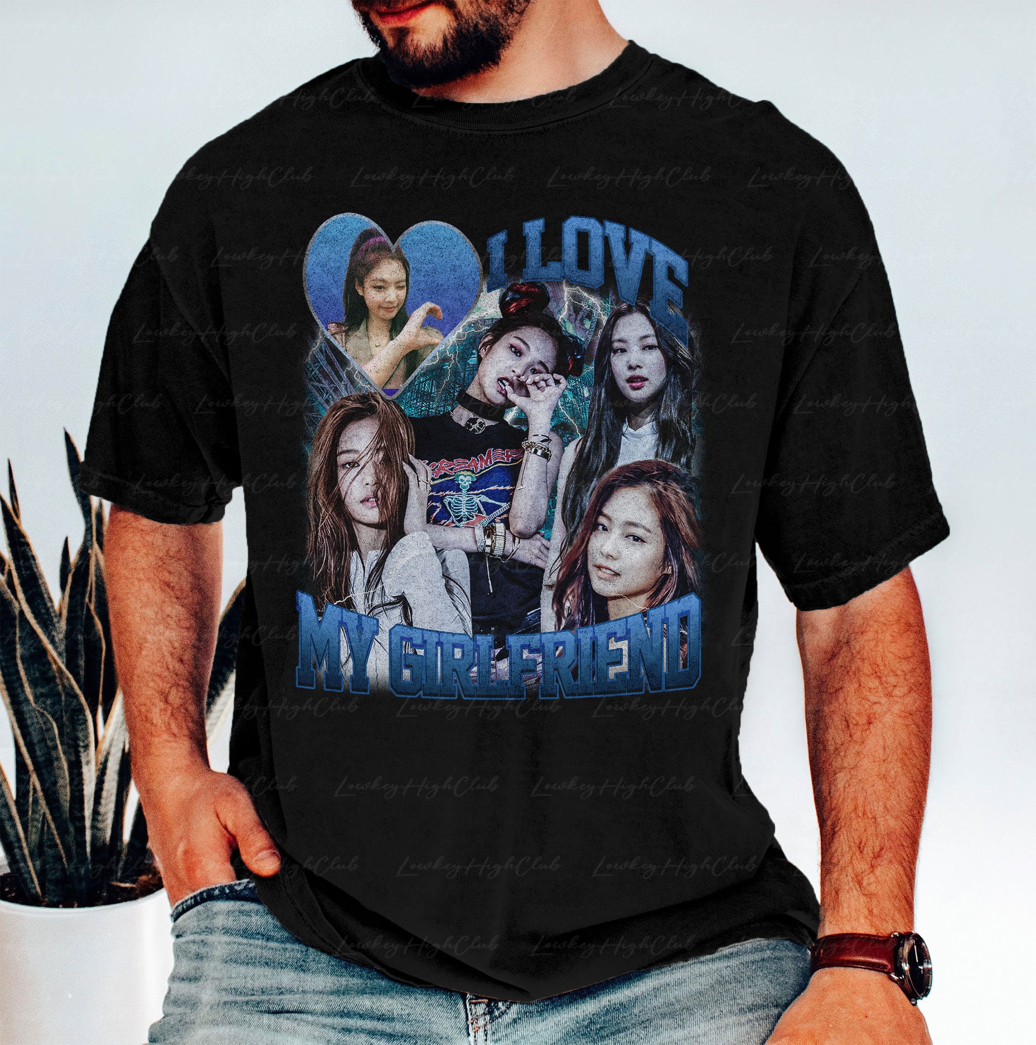 Custom I Love My Girlfriend Graphic Shirt To My Girlfriend Wifey Face