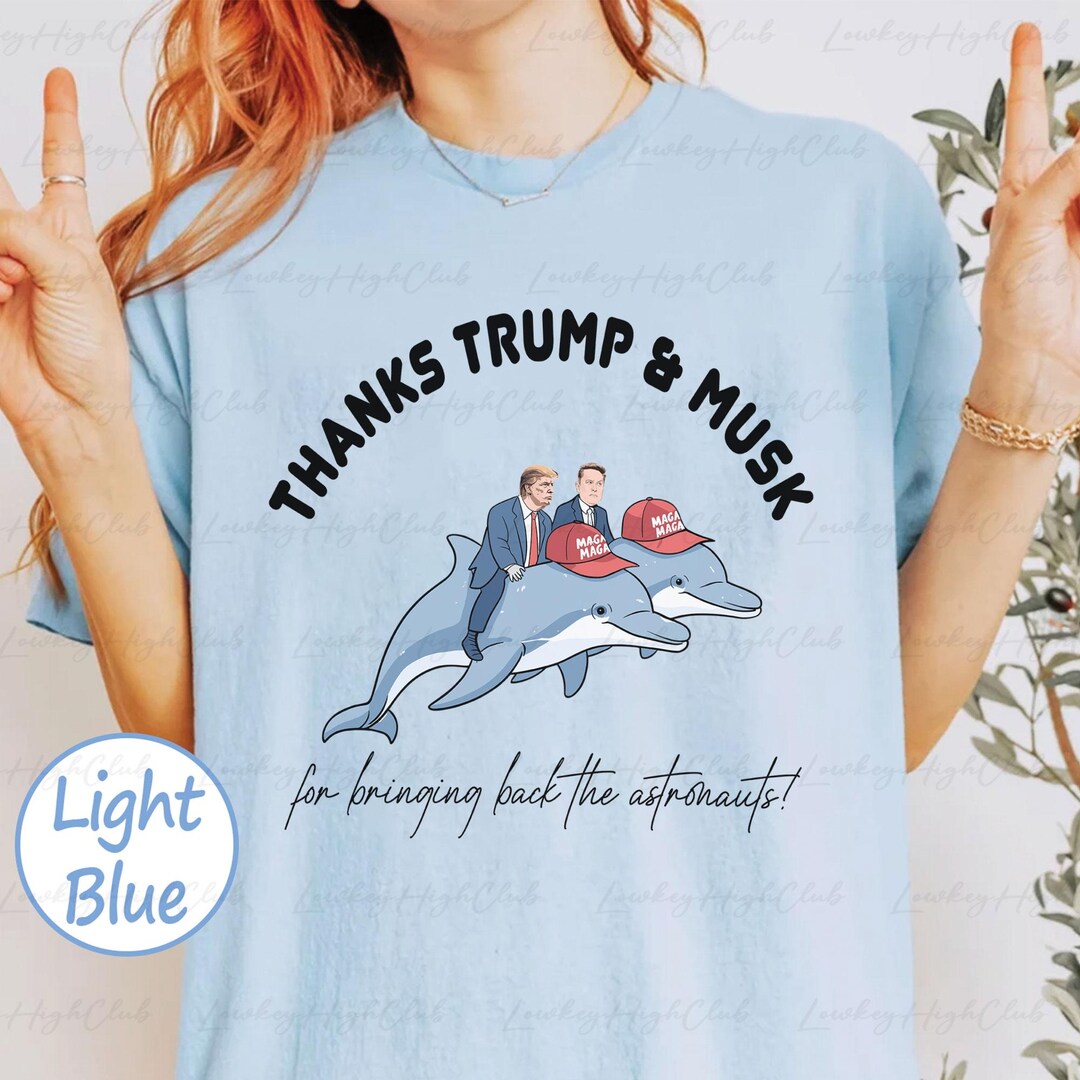 Trump Musk Maga Dolphins Space Shirt, Dragon Rescue Mission Shirt ...