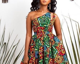 Colorful Print Dress - Etsy