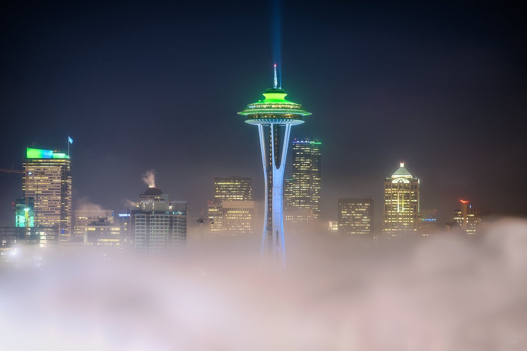 Seattle Skyline, Space Needle, Washington, Cityscape, Wall Art ...