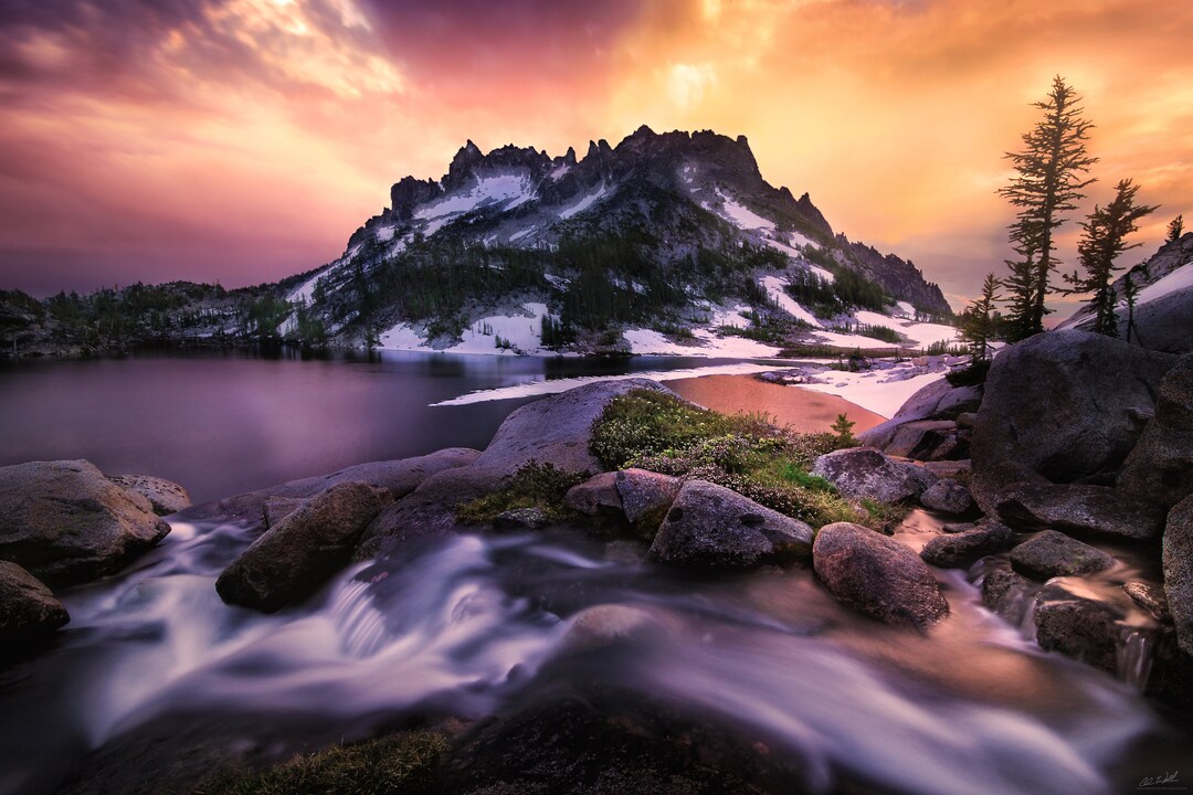 The Bend, Waterfall, Mountains, Waterfalls, Wall Art, Landscape ...